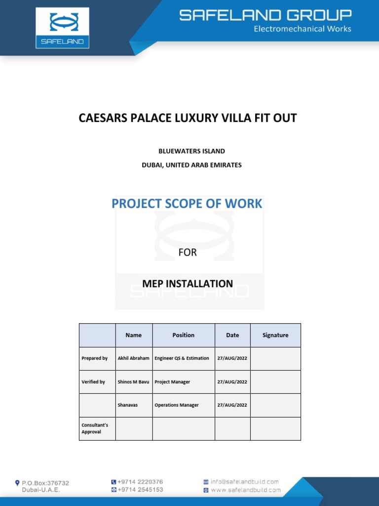 Project Scope of Work | PDF | Duct (Flow) | Home