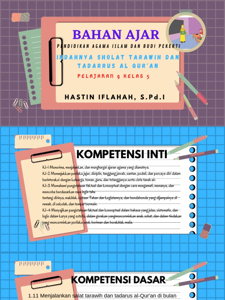 Bahan Ajar Indahnya Sholat Tarawih Kelas 5 | PDF | Kesehatan Holistik | Agama & Spiritualitas