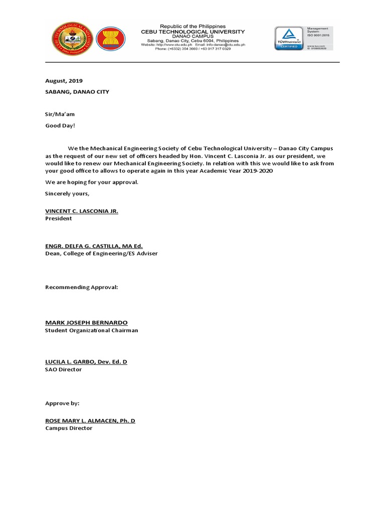 Letter of Request | PDF | Science & Mathematics | Technology & Engineering