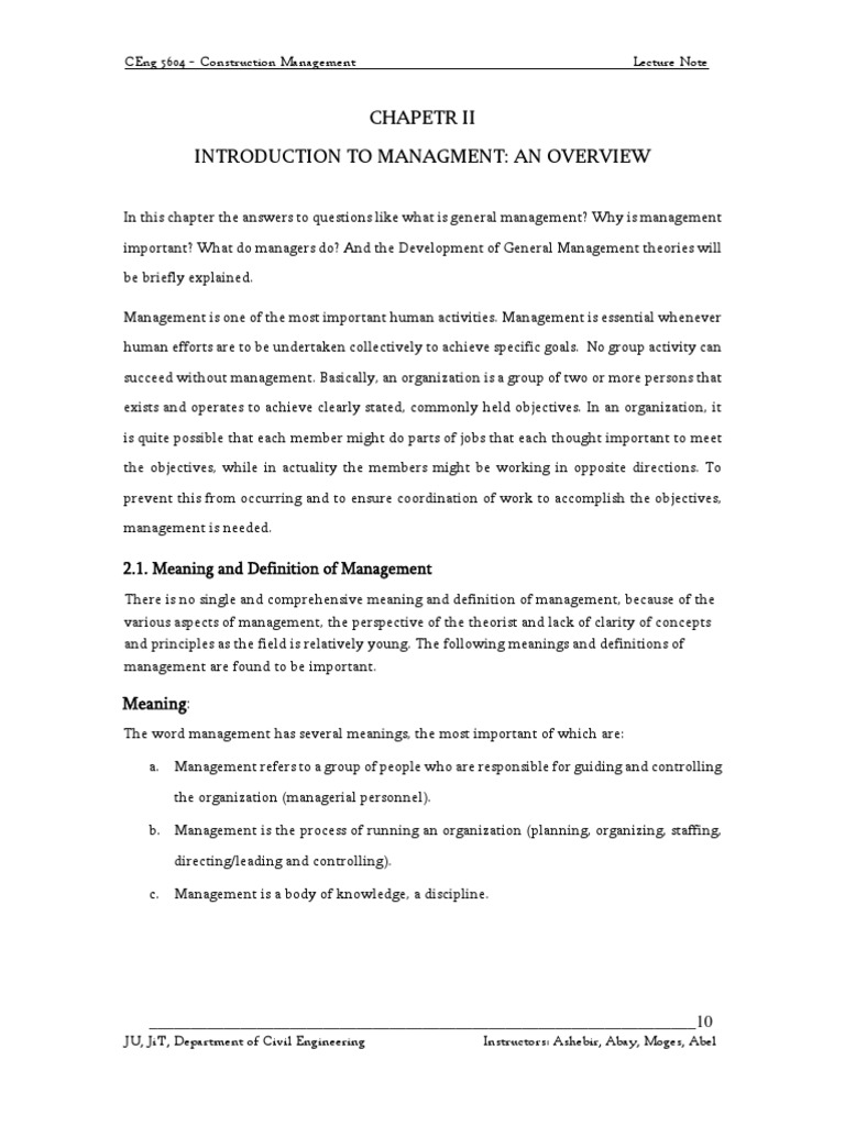 Chapter 2 - Introduction To Managment | PDF | Swot Analysis | System Chapter 2 - Introduction To Managment | PDF | Swot Analysis | System