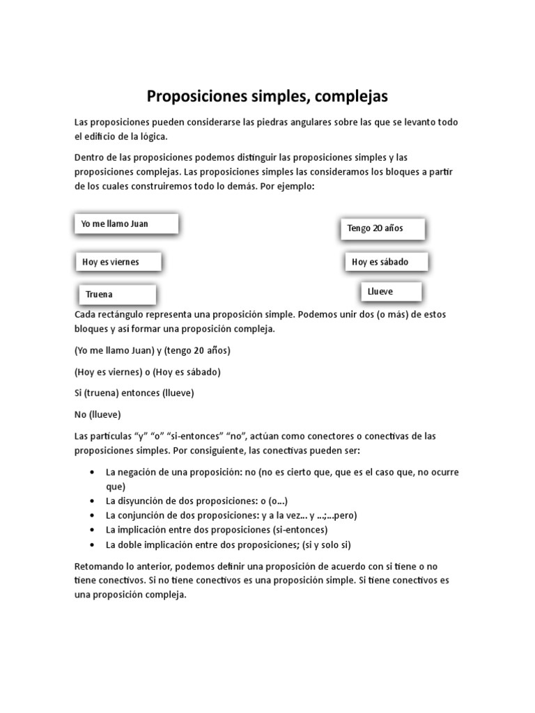 Proposiciones Simples | PDF