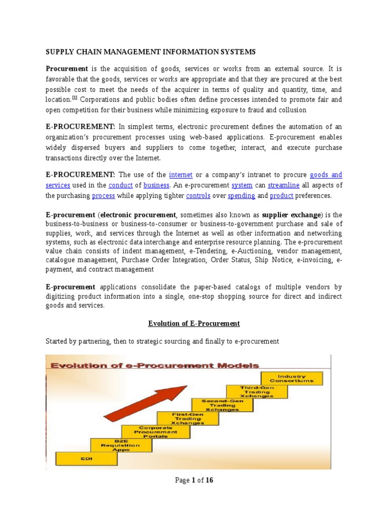 Supply Chain Management Information Systems | PDF