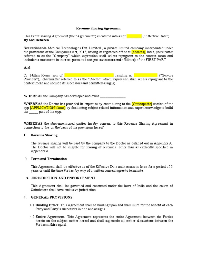 Revenue Sharing Agreement Overview | PDF | Public Law | Justice