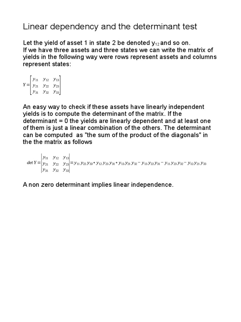 Linear Independence and Integrals Explained | PDF | Determinant ...