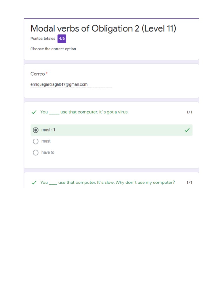 Modal Verbs of Obligation | PDF