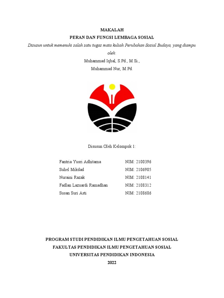 Makalah Perubahan Sosial Budaya | PDF