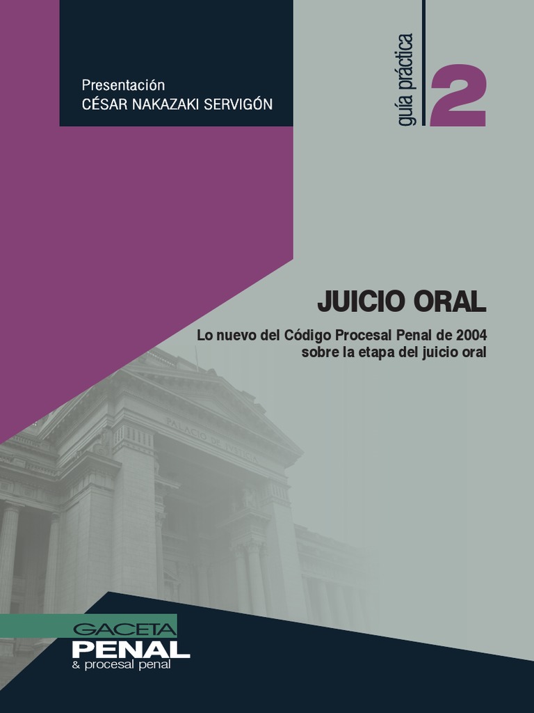Lectura Juicio Oral - Cesar Nakasaki | PDF | Derecho penal ...