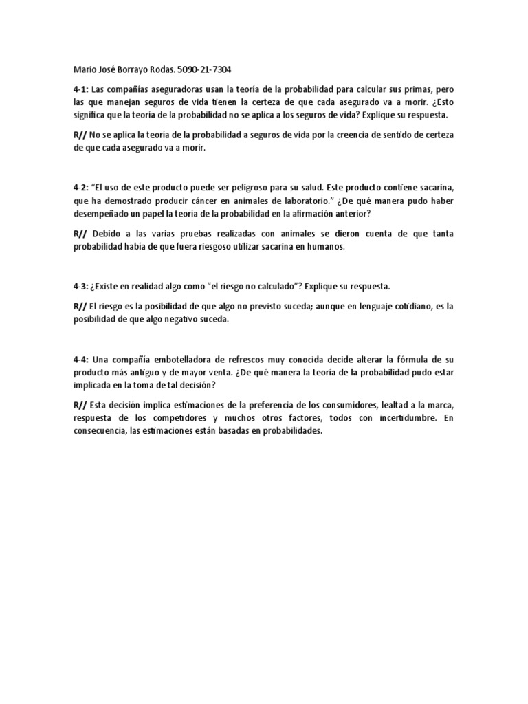 Ejercicios 4-1 | PDF