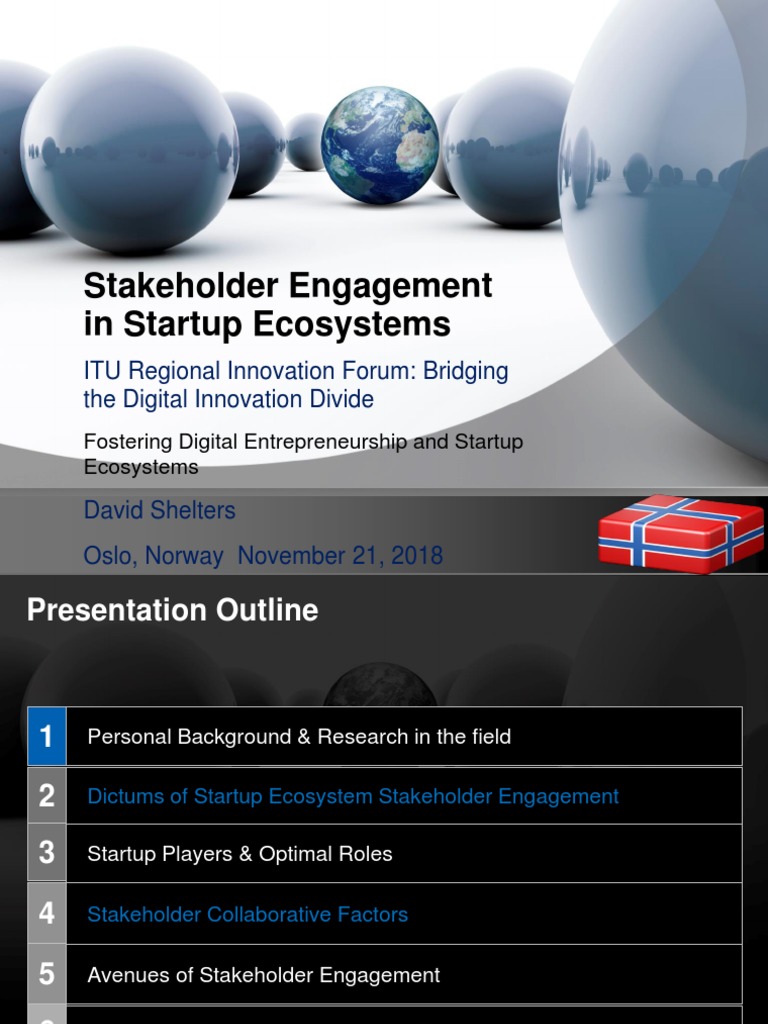 David Shelters Stakeholder Engagement in Startup Ecosystems | PDF | Startup Company | Small ...