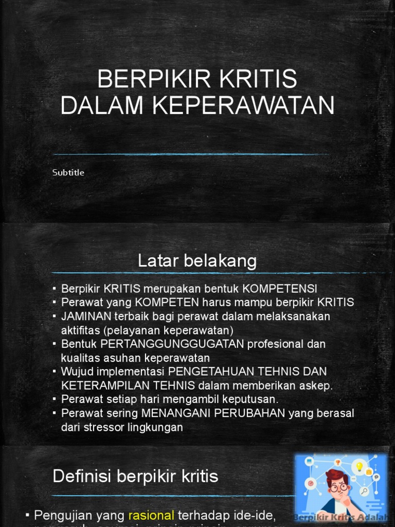 Berpikir Kritis Dalam Keperawatan | PDF