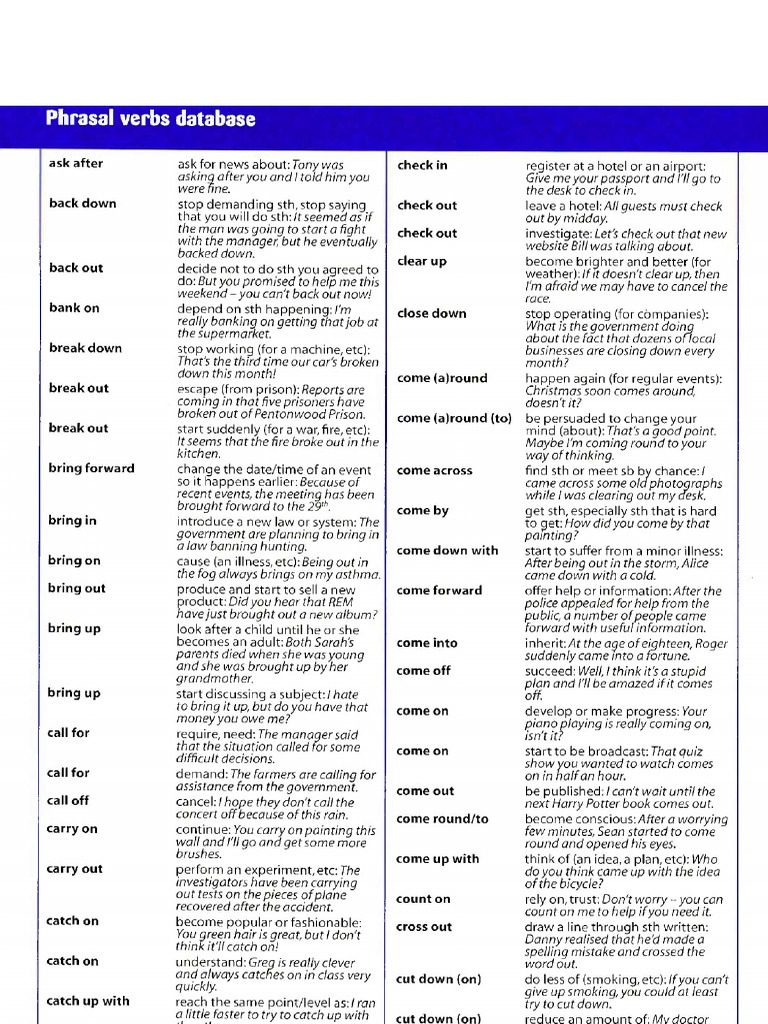 Phrasal Verb B2 | PDF