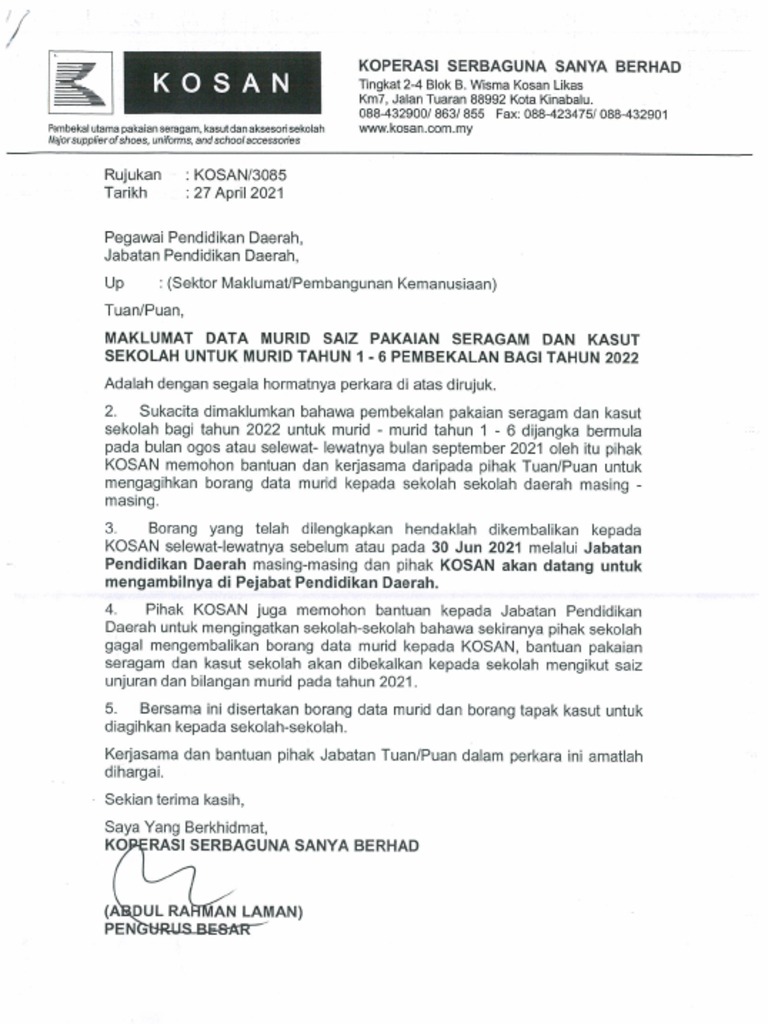 Surat Kepada Ppd Pdf