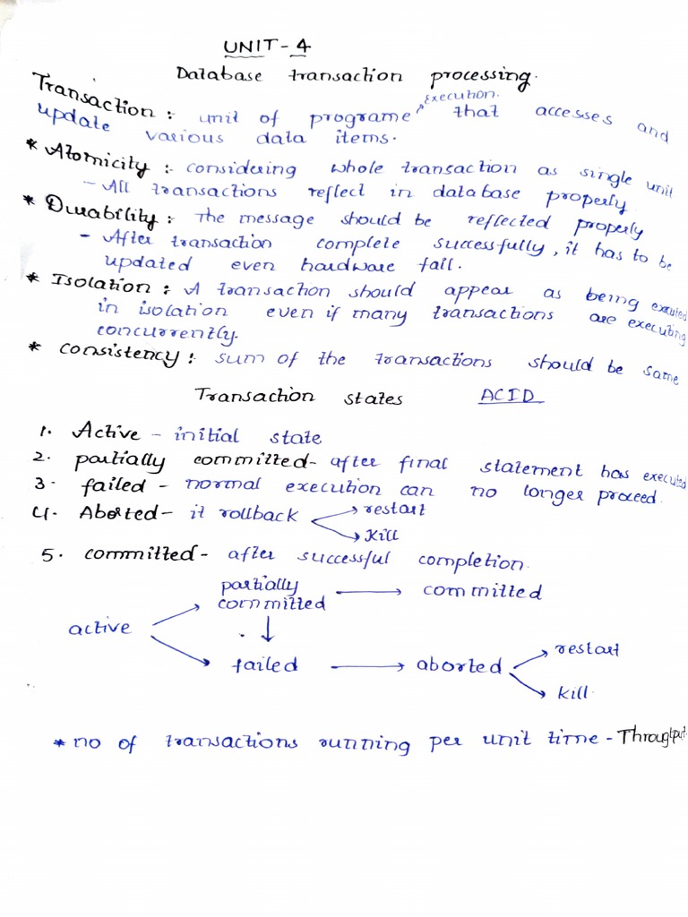 Dbms Unit 4 Pdf Computing Concurrency Computer Science 