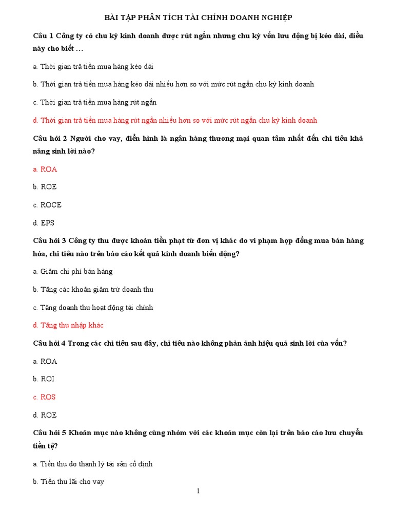 Phân Tích TCDN | PDF