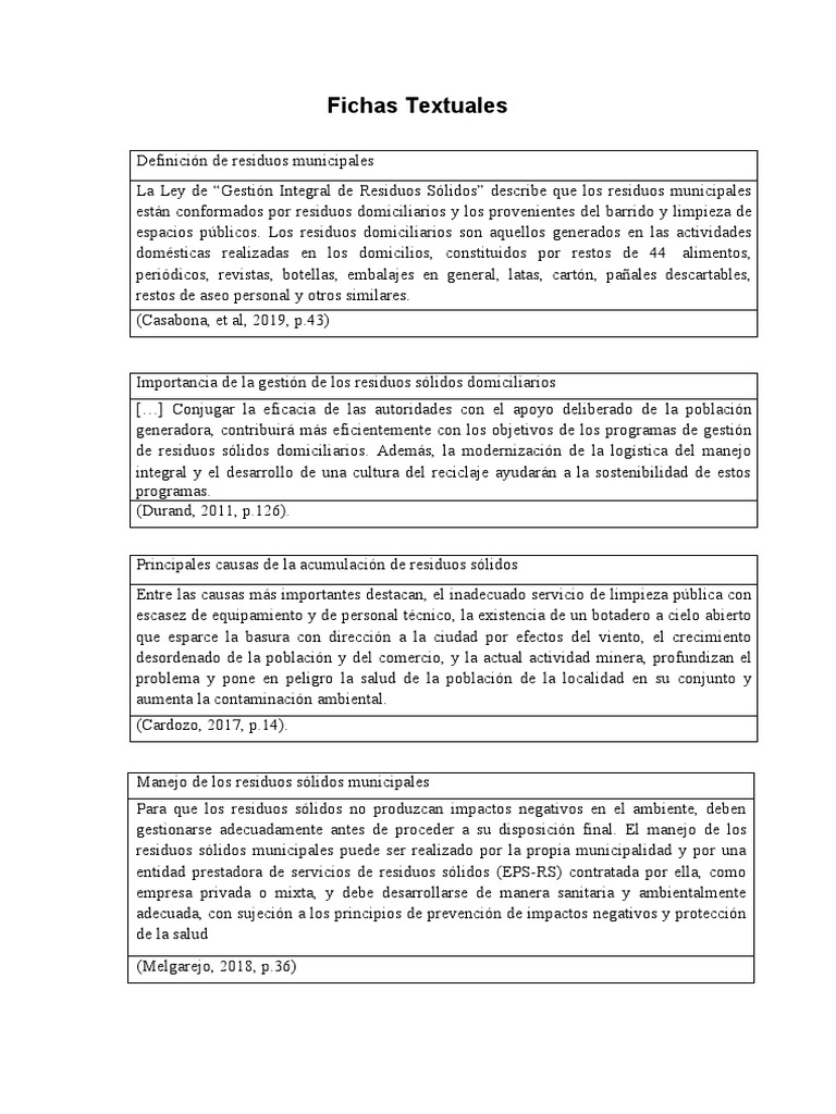 Fichas Textuales | PDF