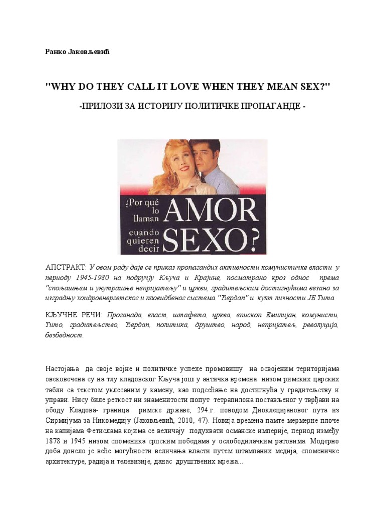 ''Why Do They Call It Love ... | PDF