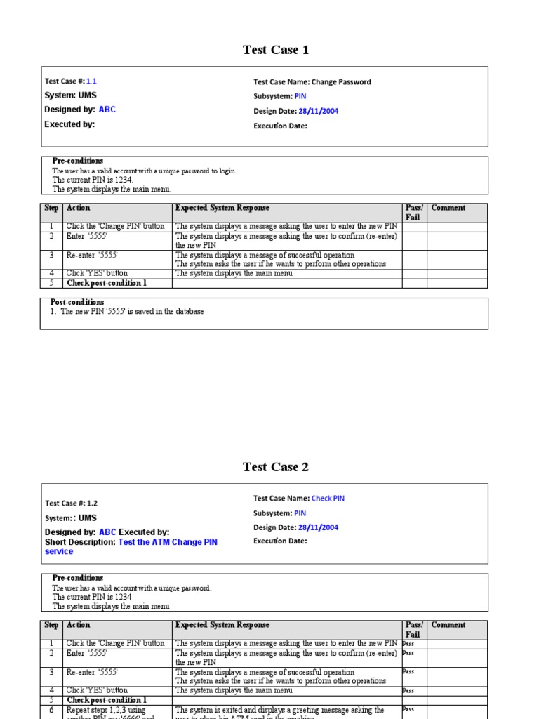UMS Testcases | PDF | Personal Identification Number | Password
