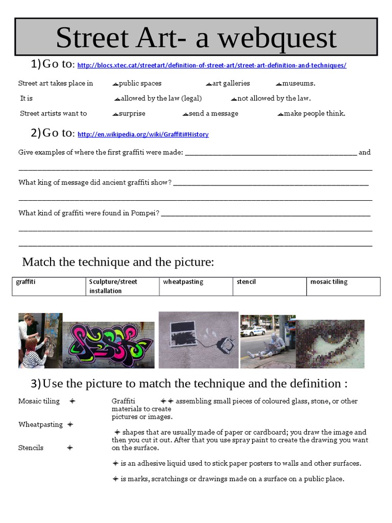 Street Art Webquest | Download Free PDF | Graffiti | Street Art