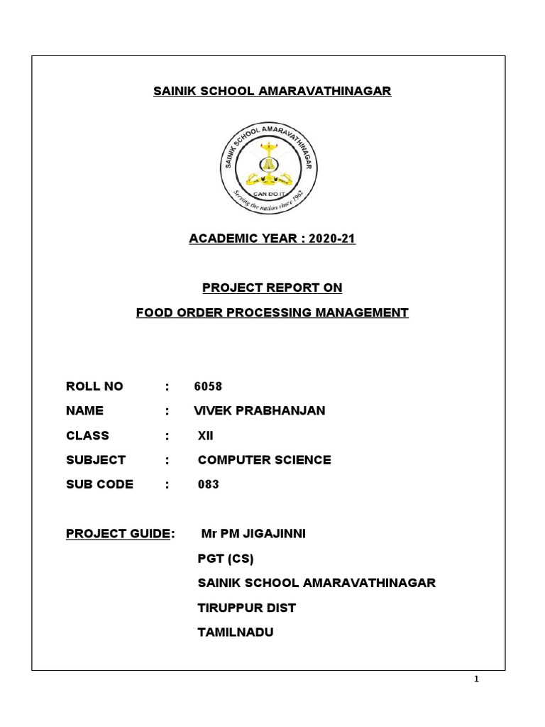 6058 Food Order Processing Management | PDF | Software Testing | Computing