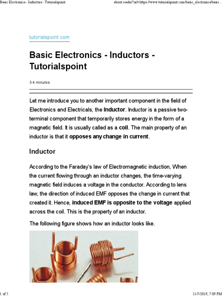 An Introduction to Inductors: Their Properties, Components, Symbols ...