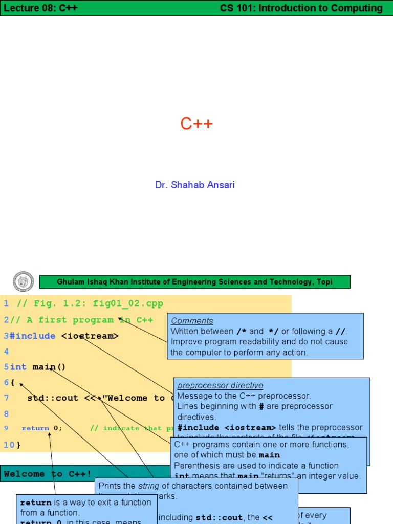 CS101 | PDF | Integer (Computer Science) | Computer Program