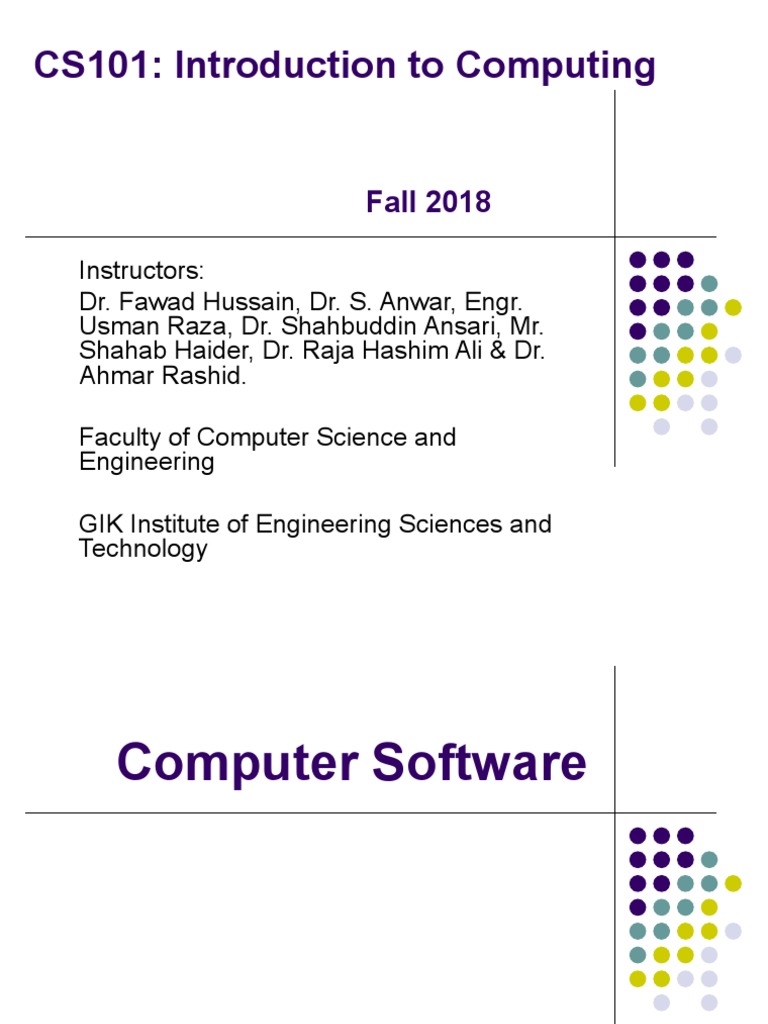 3 Software Concepts CS101 | PDF | Operating System | Software