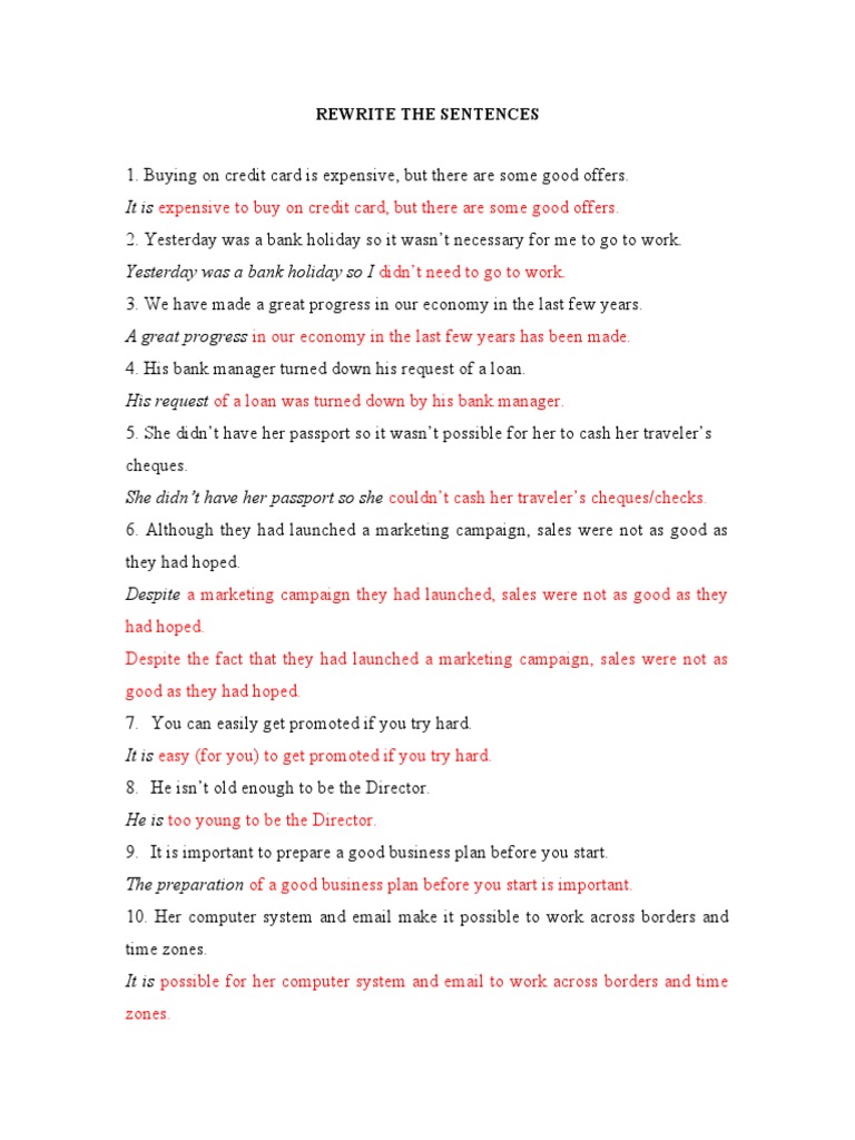 Rewriting Sentences for Clarity, Conciseness and Style | PDF