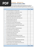 Metacognitive Awareness Inventory With Scoring Guide | PDF ...