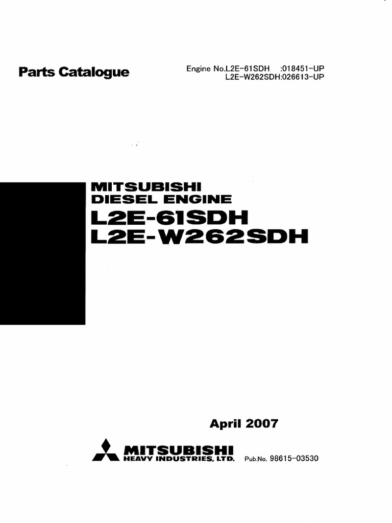 L2e 61sdh Mitsubishi | PDF | Piston | Internal Combustion Engine