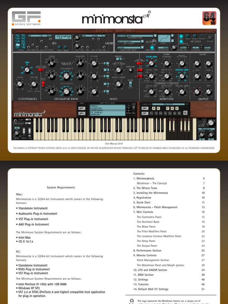 Minimonsta Manual | PDF | Synthesizer | Electronic Oscillator