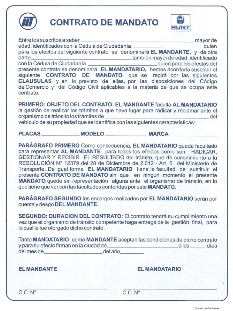 Contrato de Mandato Bueno (3) - 1 | PDF