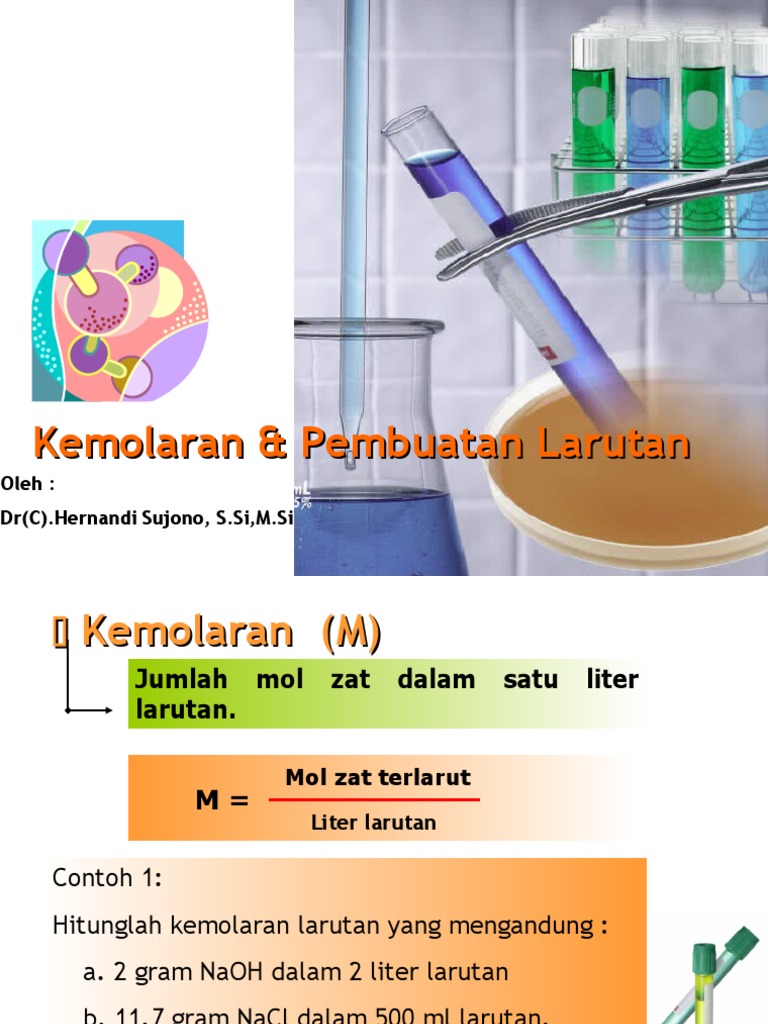 Kemolaran Dan Pembuatan Larutan | PDF