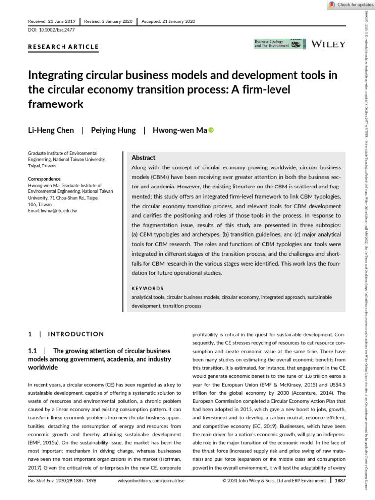 7 - Integrating Circular Business Models and Development Tools in The ...