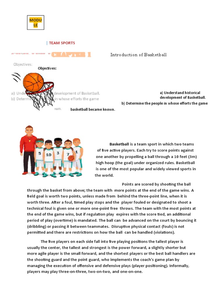 Chapter 1 - Introduction of Basketball | PDF | Referee | Basketball ...