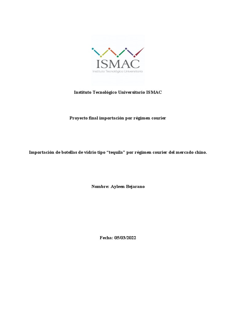 Instituto Tecnológico Universitario ISMAC | PDF | aduana | Logística