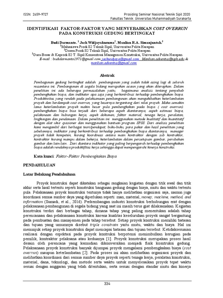 Prosiding Semnas Teknik Sipil UMS 2020-345-353 | PDF