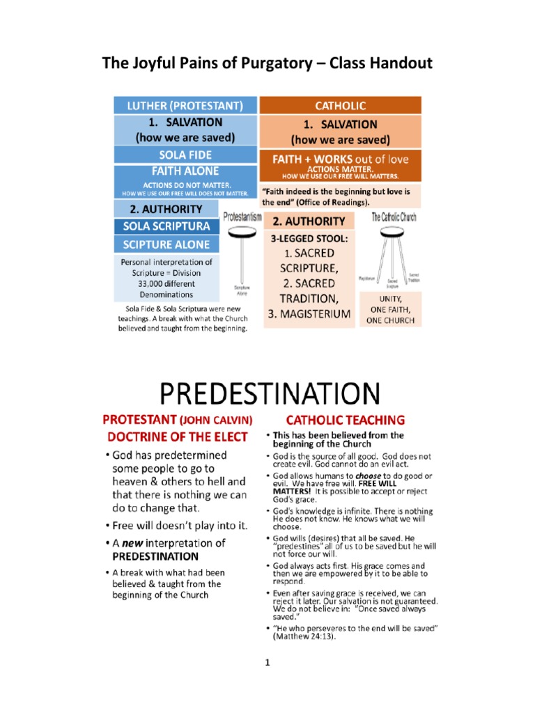 The Joyful Pains of Purgatory - Class Handout | PDF | Indulgence | Penance