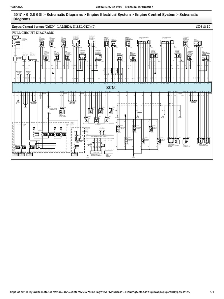 2017 G 3.8 Gdi-Diagram | PDF