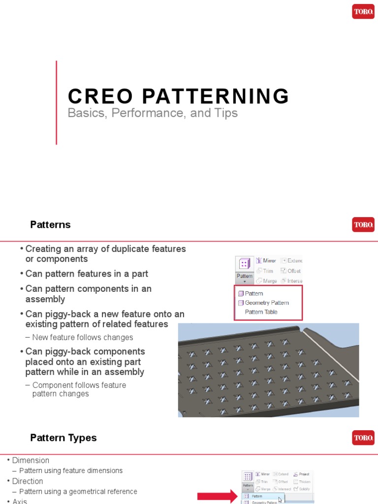 Creo Patterning Overview | PDF | Angle | Coordinate System