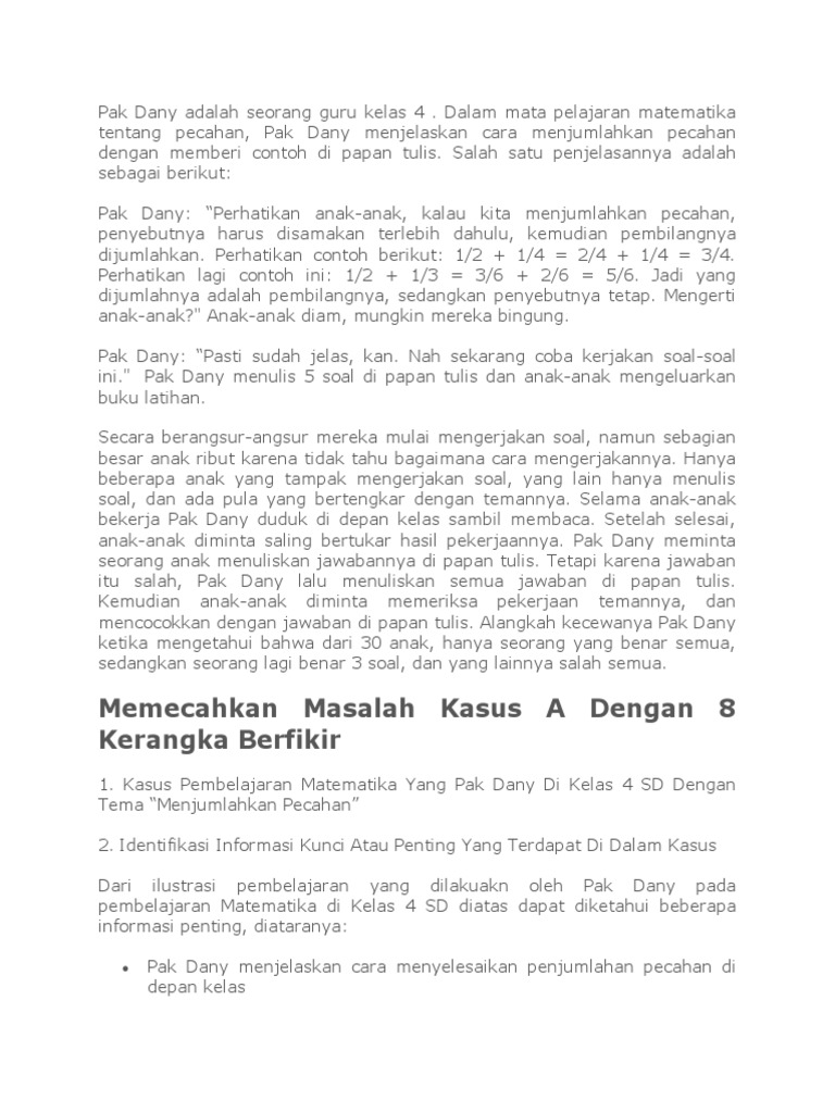 Pak Dany Adalah Seorang Guru Kelas 4 | PDF