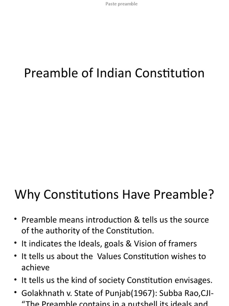 3 - Preamble of Indian Constitution | Download Free PDF ...