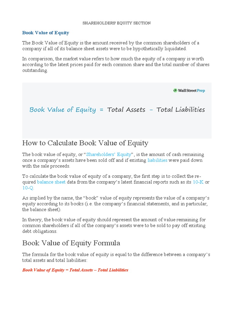 Shareholders' Equity Section | PDF | Retained Earnings | Treasury Stock