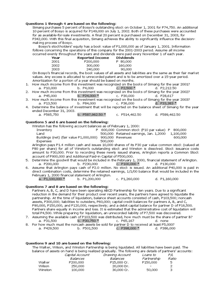Practical Accounting 2 | PDF | Inventory | Franchising