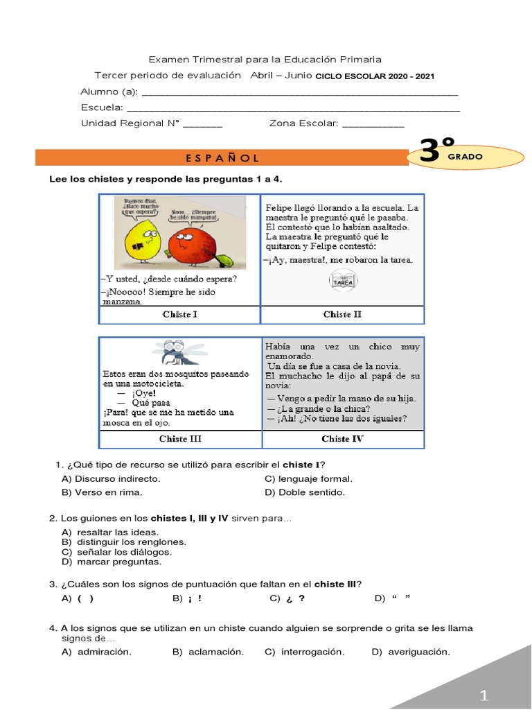 3o.examen P3 100621 | PDF | Alimentos | Plantas
