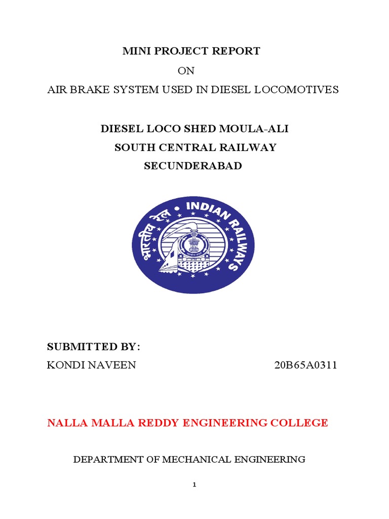 Mini Project Report IRAB | PDF | Brake | Train