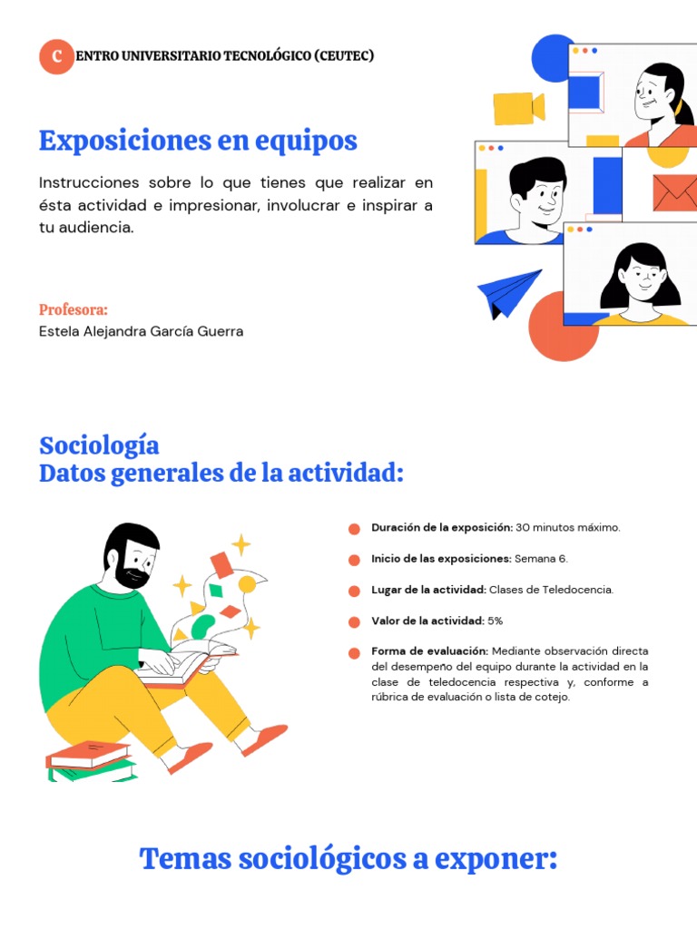 Instrucciones - Exposiciones - en Equipo | PDF | Maestros | Evaluación