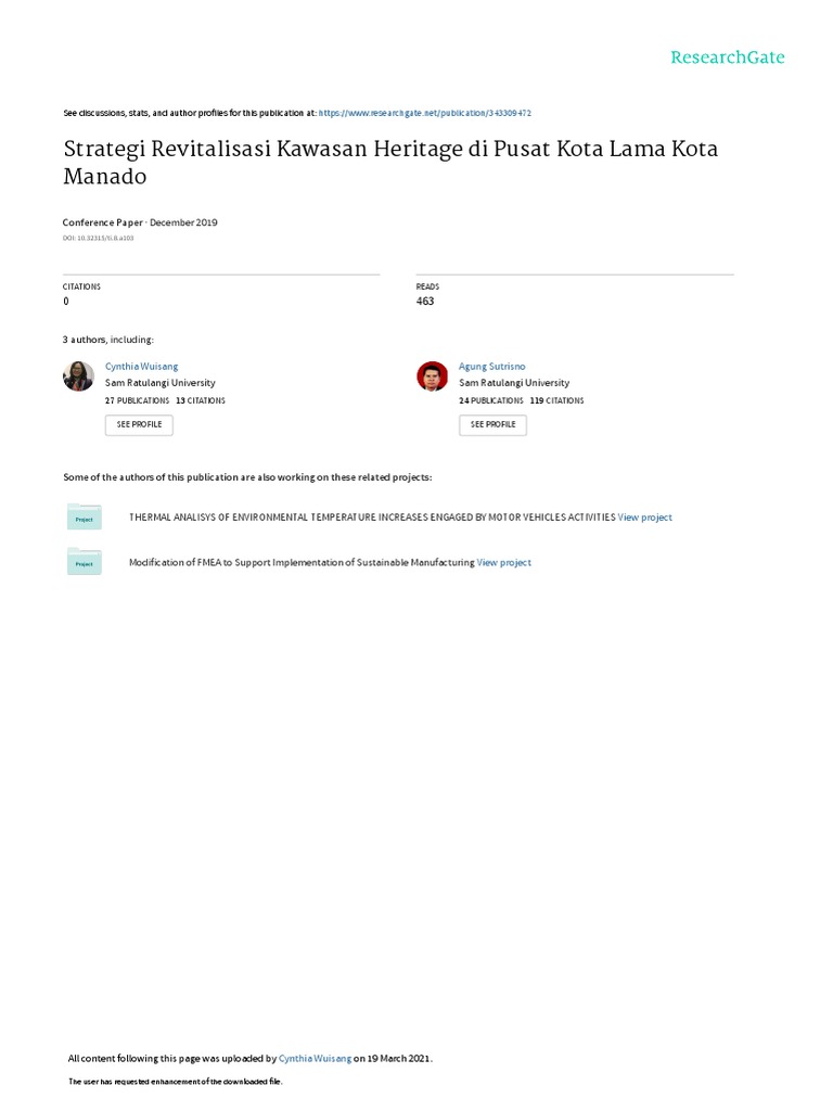 IPLBI 2019 A103 A110 Strategi Revitalisasi Kawasan Heritage Di Pusa ...