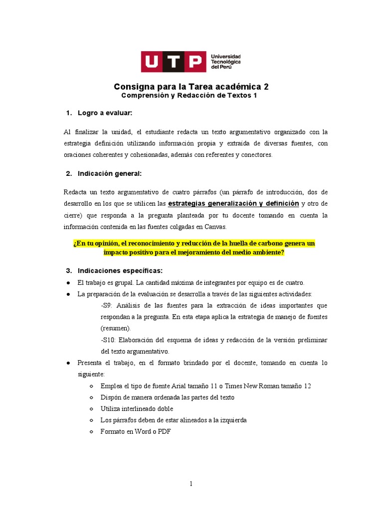 TA2 Formato Oficial 2022-Agosto 11 | PDF | Huella de carbono | Puntuación