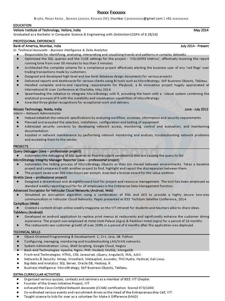 MS in CS (Information Security) +bachelor in Computer Science & Engineering +work Exp | PDF ...