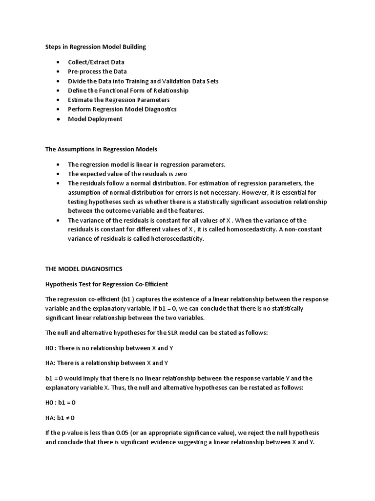 Regression Model Building Steps and Diagnostics | PDF | Coefficient Of ... Regression Model Building Steps and Diagnostics | PDF | Coefficient Of ...